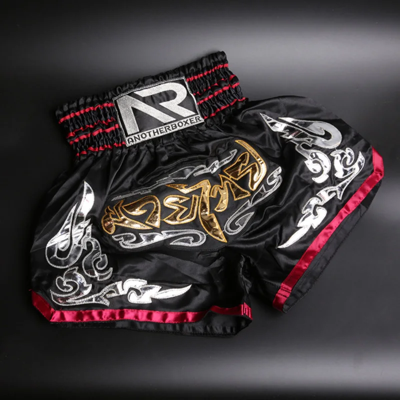 ANOTHERBOXER-Muay-Thai-Shorts-MMA-Embroidery-Sports-Fitness-Fighting ...