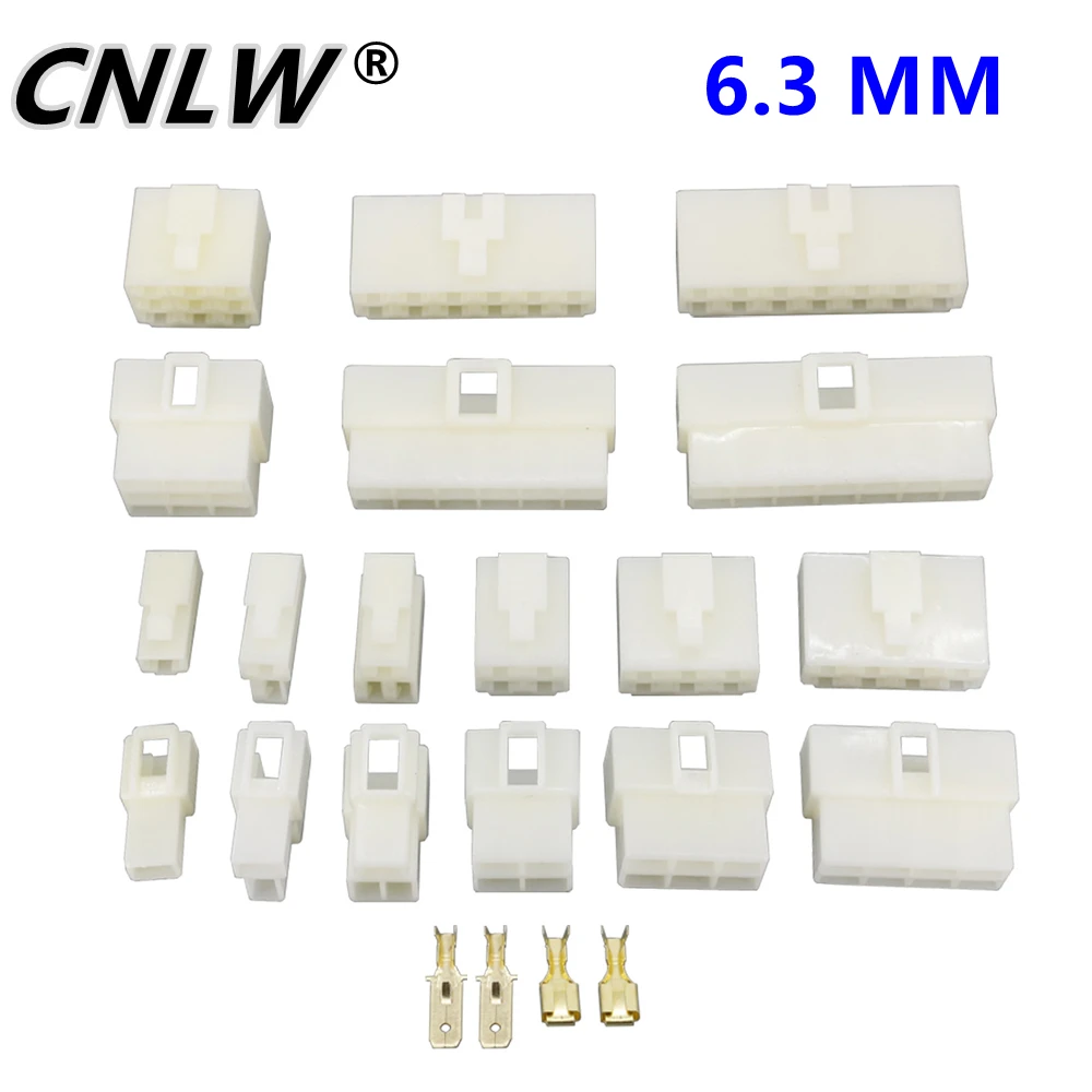 1 Set 6.3 MM Automotive Wiring Plug 1P 2 P 3P 4P 6P 8P 9P 10P 12P 14P ...