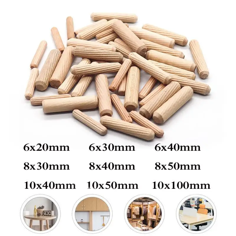 100-50pcs-Woodworking-Dowel-Craft-Dowel-Pins-Rods-Set-Furniture-Fitting ...