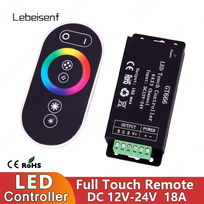 3CH-RGB-Controller-DC-12V-24V-18A-High-Power-LED-Dimmer-with-Touch-6 ...