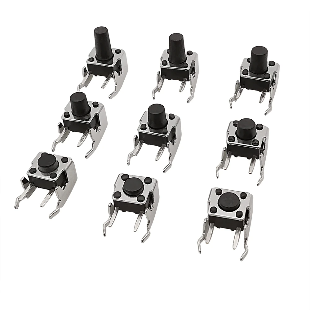 20pcs 6x6 Pcb Momentary Tactile Tact Push Button 4-pin Self-reset ...