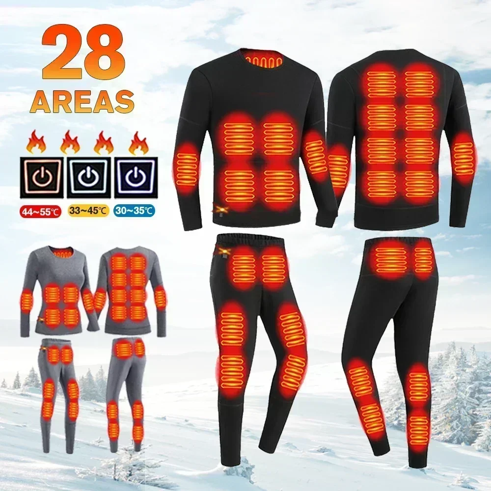 Heated-Underwear-28-Areas-Hiking-Shirts-Skiing-Suites-Tops-Pant-Men ...