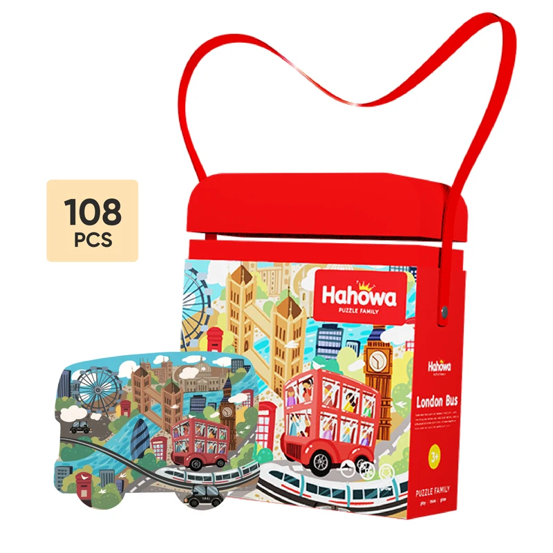 Hahowa-Paperboard-Puzzles-Children-London-Bus-Jigsaw-Puzzle-Games ...