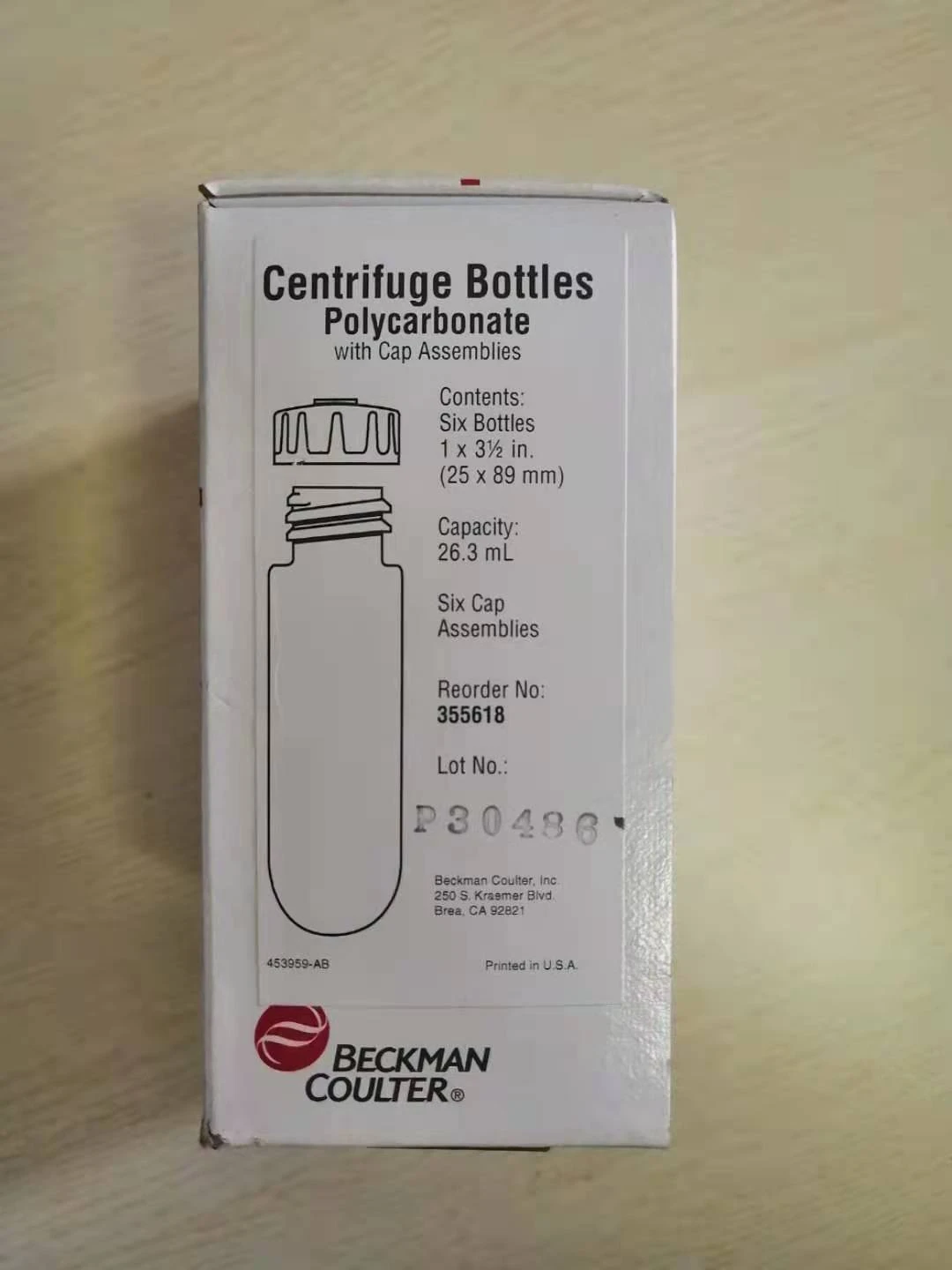 355618 Beckman Coulter Centrifuge Bottles Polycarbonate With Cap ...