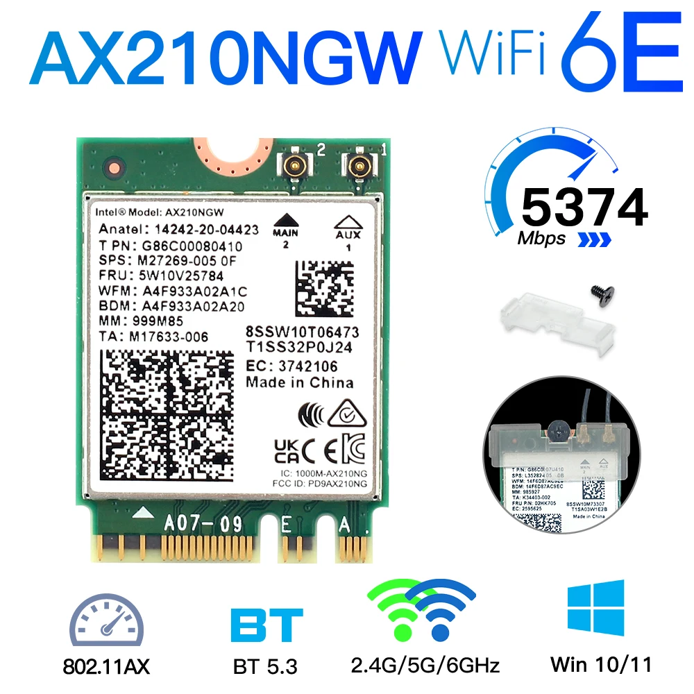 WiFi-6E-Intel-AX210NGW-Dual-Band-2-4G-5G-6Ghz-802-11AX-5374Mbps-AX210 ...
