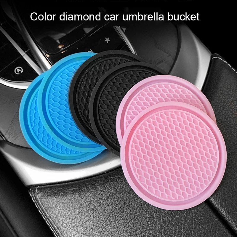 Car-Cup-Mat-Waterproof-Coaster-Slot-Non-Slip-Diamond-Silica-Pad-Water ...