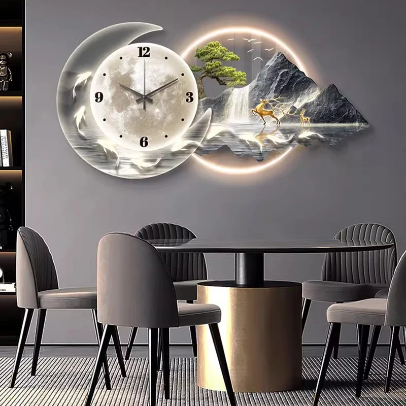 Large-Luxury-Wall-Clocks-Art-Mural-Aesthetic-Wooden-Design-Wall-Watch ...