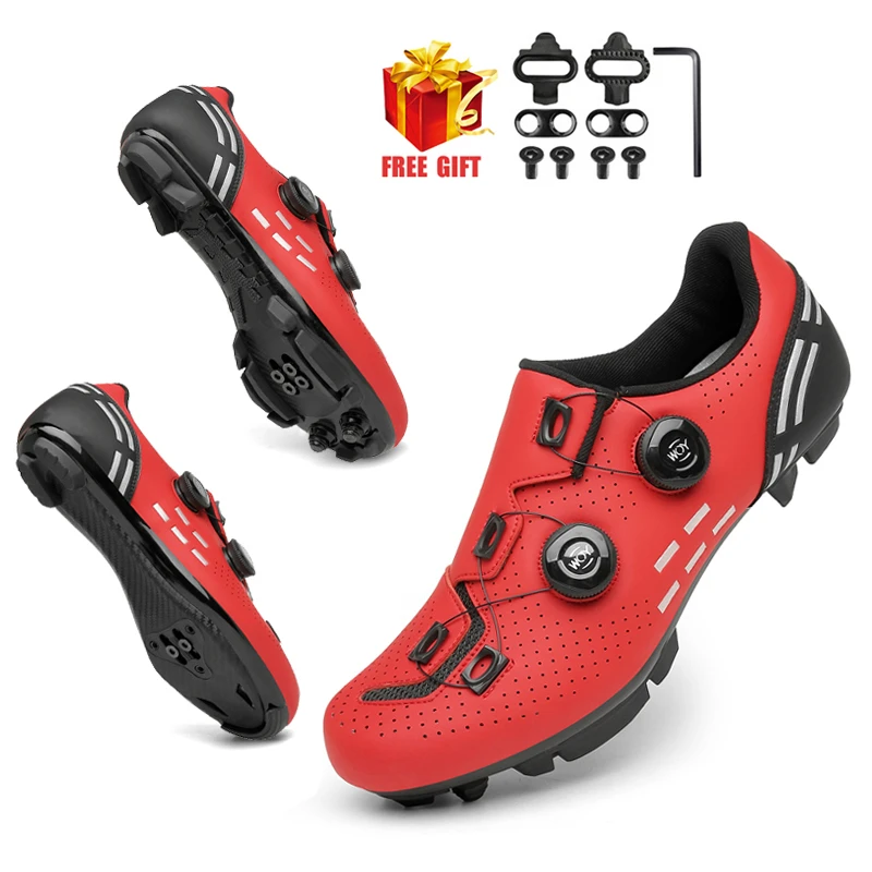 Carbon MTB Shoes Cleats Men Speed Cycling Sneaker Flat Racing Road Bike ...