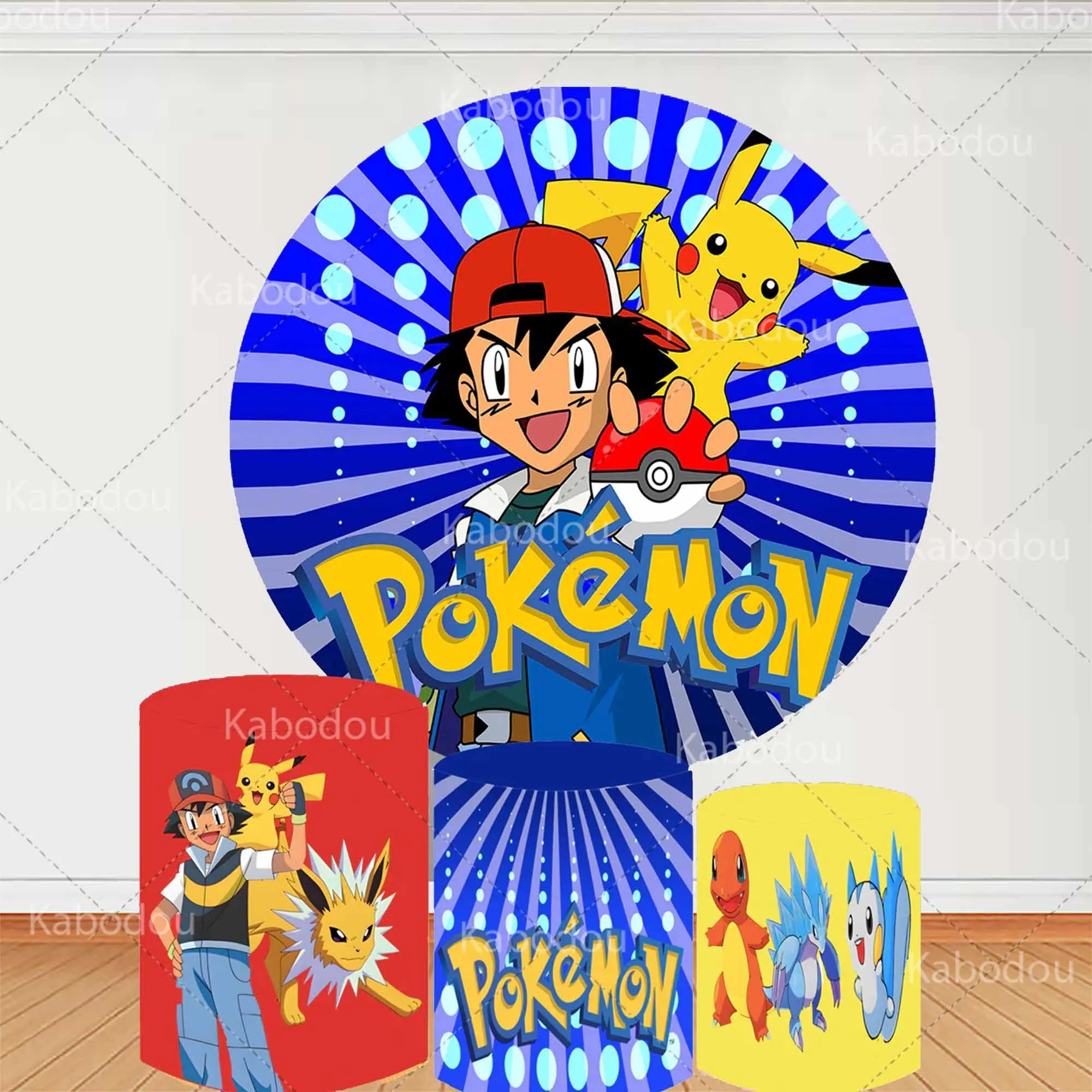 Pokemon-Round-Backdrop-Kids-Birthday-Party-Decoration-Photo-Photography ...