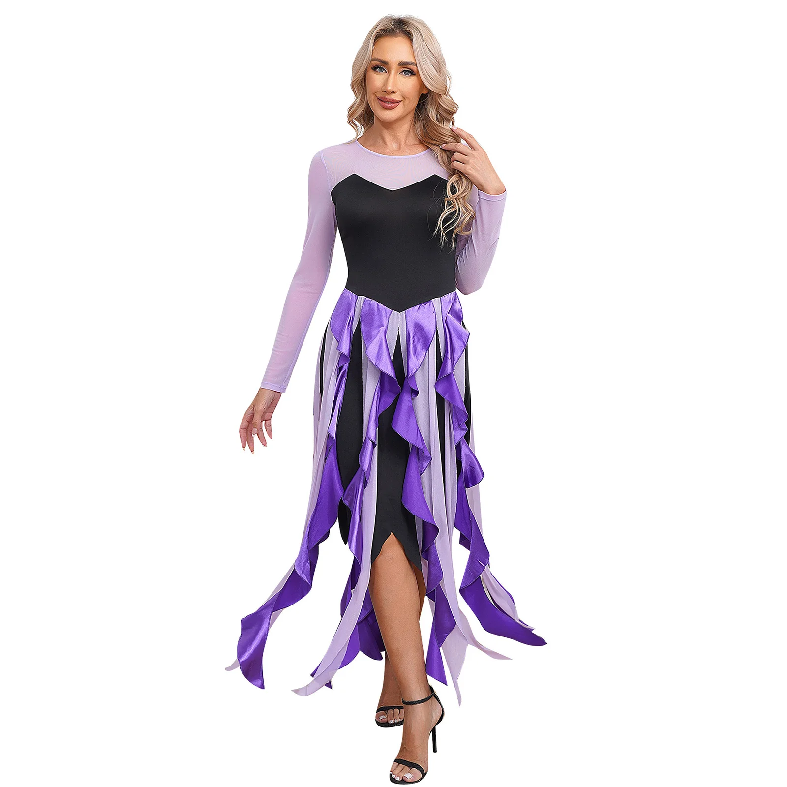 Vestido de Ursula para mujer, disfraz de Halloween, Carnaval, sirena ...