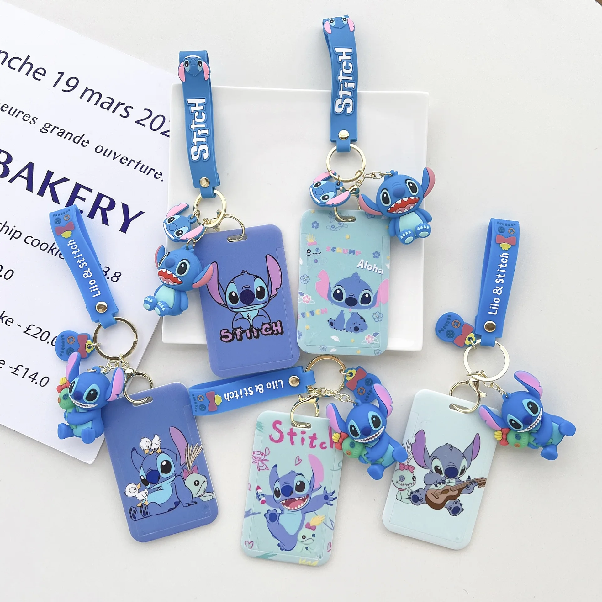 Anime-Stitch-Cartoon-Id-Card-Cover-Keychain-Figure-Doll-Student-Cards ...