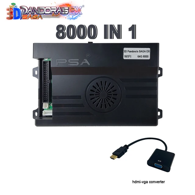 10888 in 1 3D WiFi Pandora Saga EX2 Box Arcade DIY Kit Game Console Led Light Button 8 Way ...