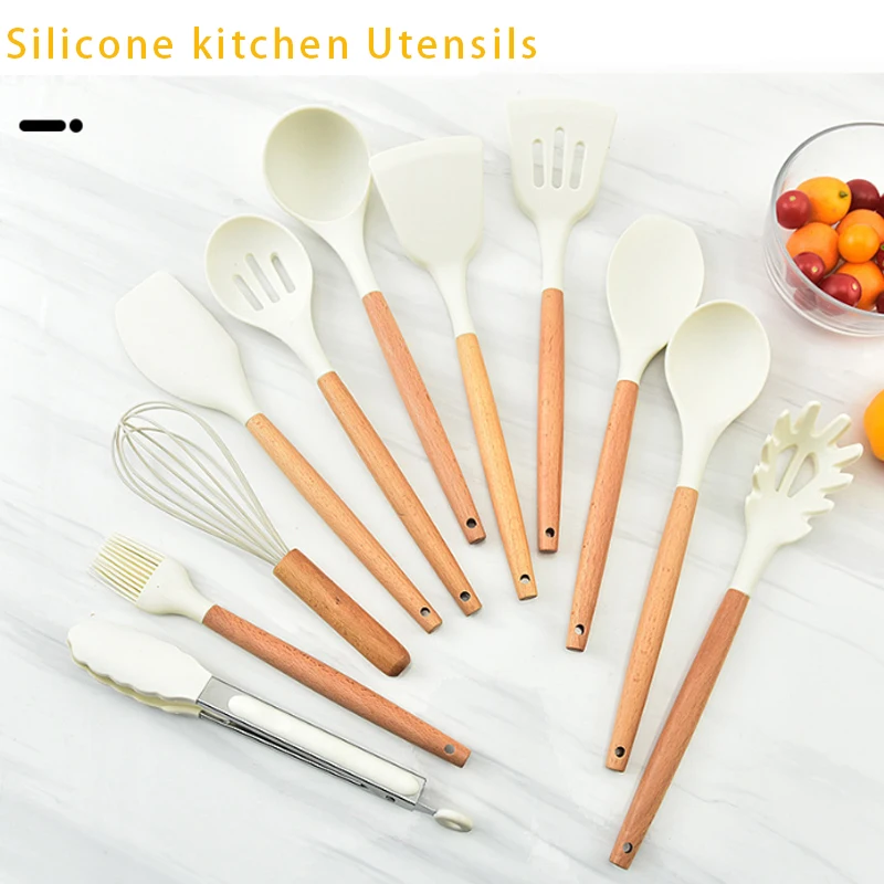 Kitchen Utensils Set Cuisine Outils Accessoires Silicone Cooking Tools ...