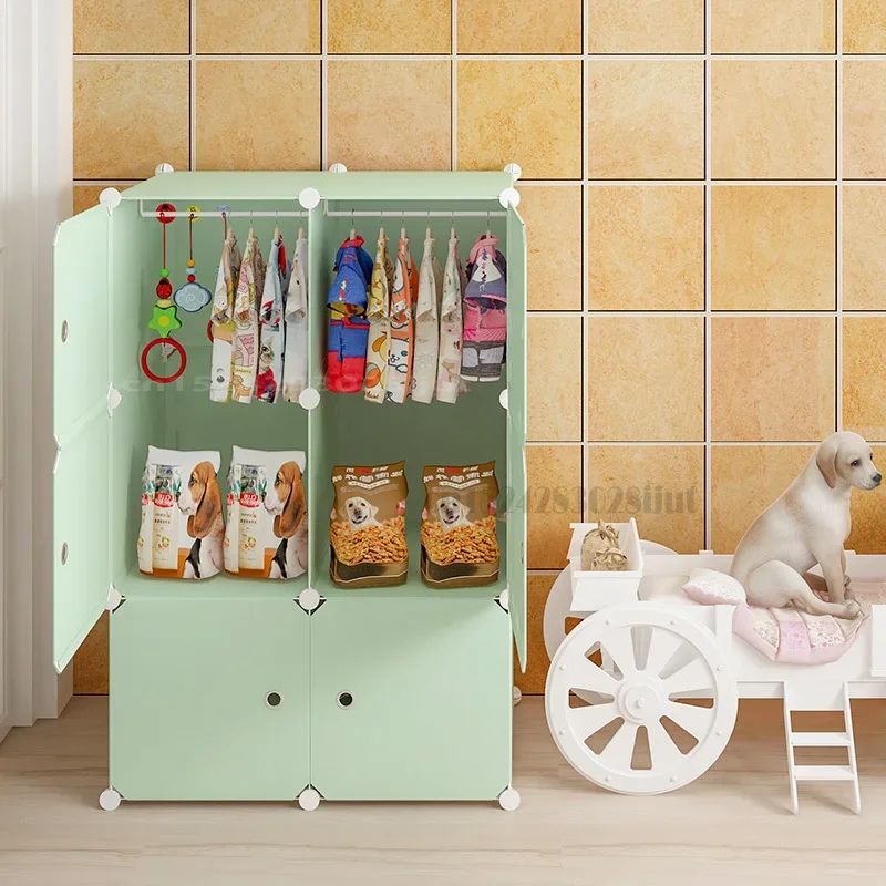 Removable-Pet-Wardrobe-Plastic-Storage-Cabinet-with-Hanger-Organized ...