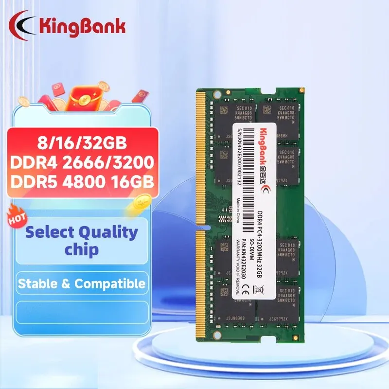 Kingbank-Ram-Memory-DDR4-DDR5-SODIMM-8GB-16GB-2666MHz-3200MHz-4800MHz ...