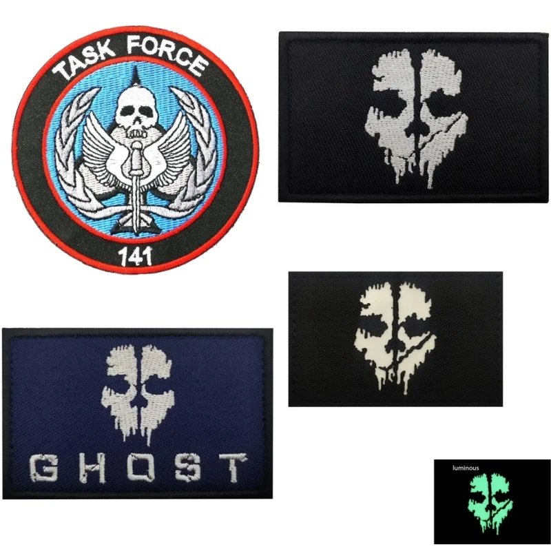 TASK-FORCE-141-CODE-Call-of-Duty-Ghost-Mask-Morale-Badge-Embroidered ...