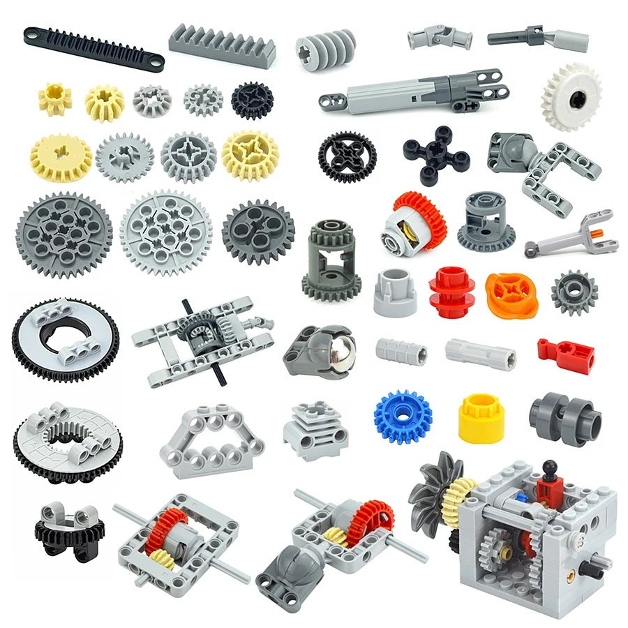 Mattoni parti di ingranaggi tecnici Worm Rack accessori classici MOC ...