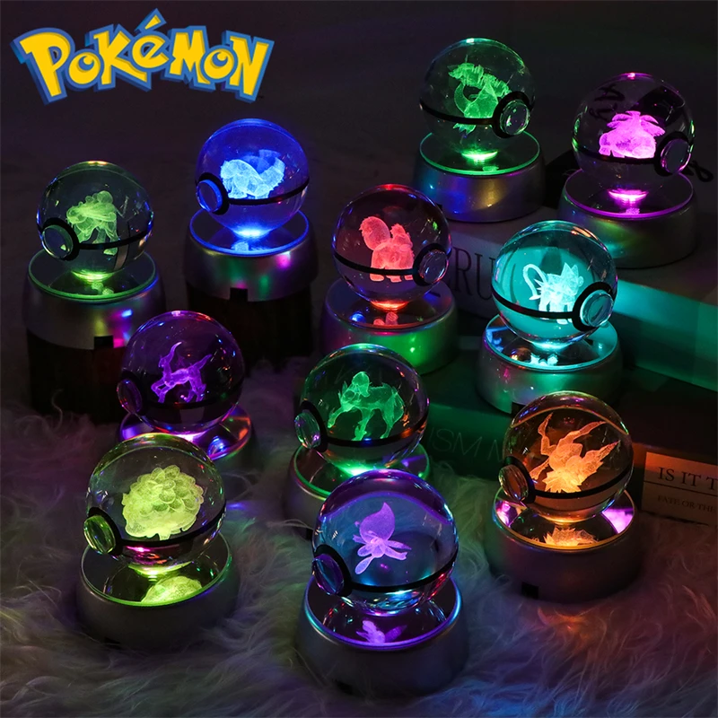 Pokemon 3D Crystal Ball Figure Lugia Snivy Raikou Entei Milotic ...