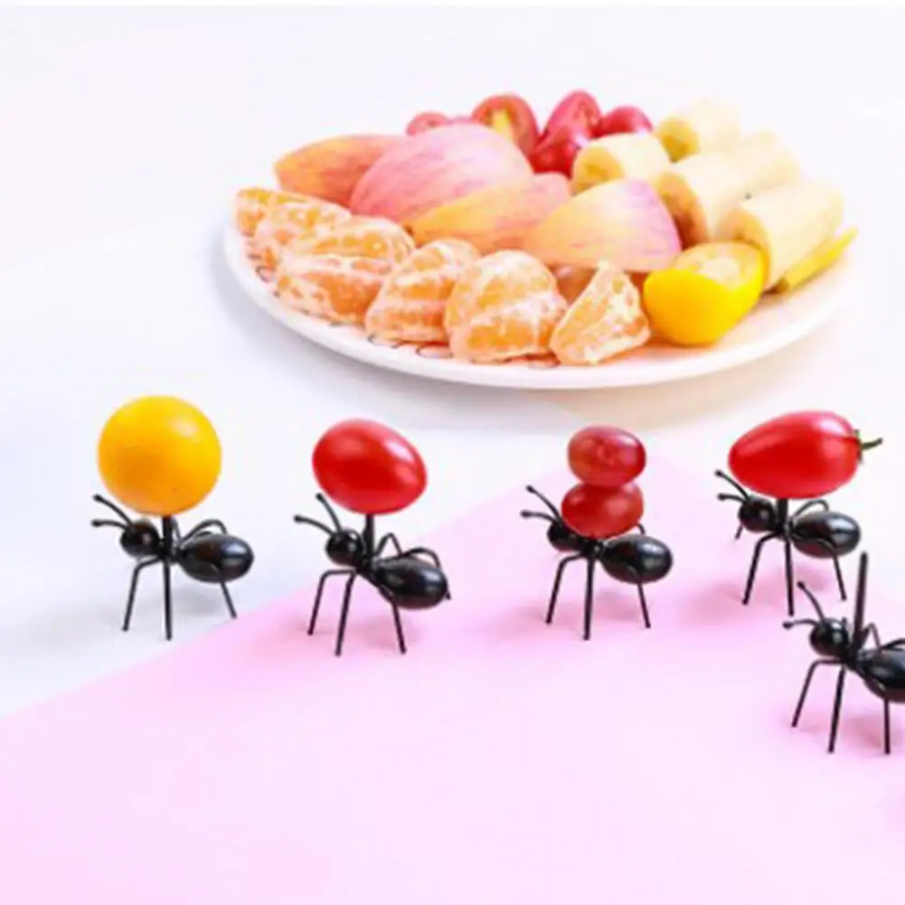 12pcs-bag-Ant-Shape-Toothpick-Creative-Funny-Ant-Food-Fruit-Fork ...