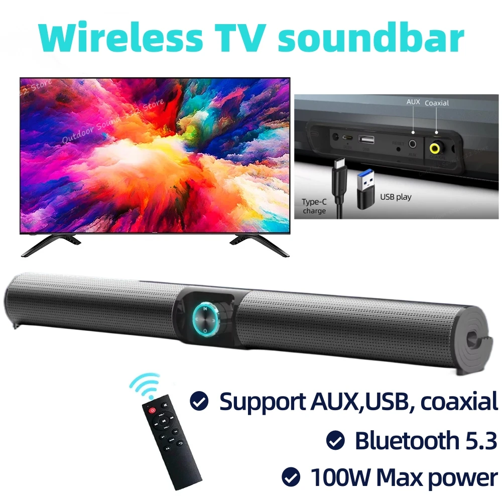 BS-55-100W-TV-Car-Sound-Bar-Wired-and-Wireless-Bluetooth-compatible ...