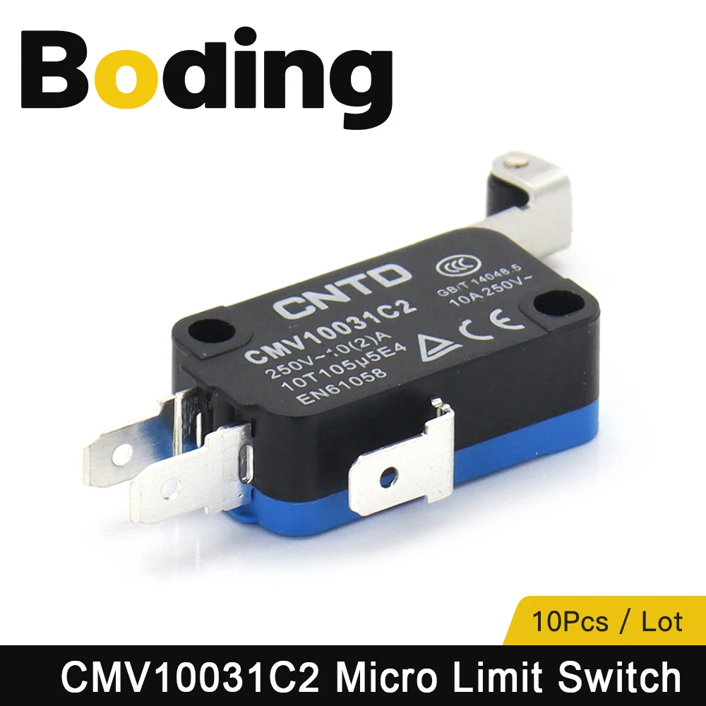 BODING-10Pcs-Lot-Small-Limit-Switch-CMV103D-Micro-Switch-Long-Handle ...
