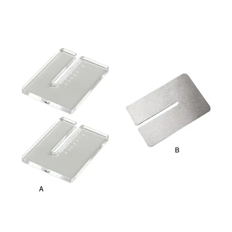 2PCS-Acrylic-Punching-Aid-Plate-Leather-Stitching-Aid-Plate-Stainless ...