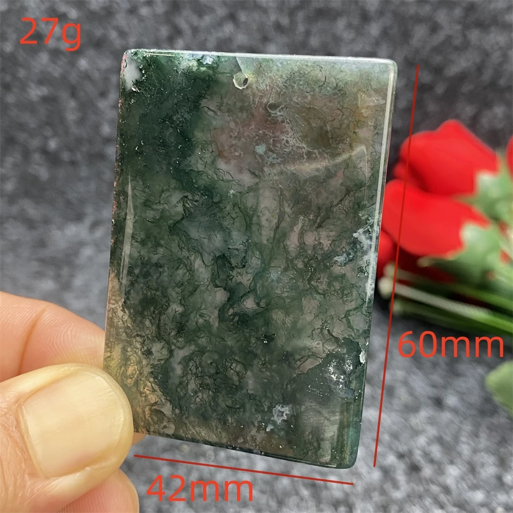 Natural-Gemstone-Water-Growth-Square-Shape-Water-Grass-Moss-Agate-Green ...
