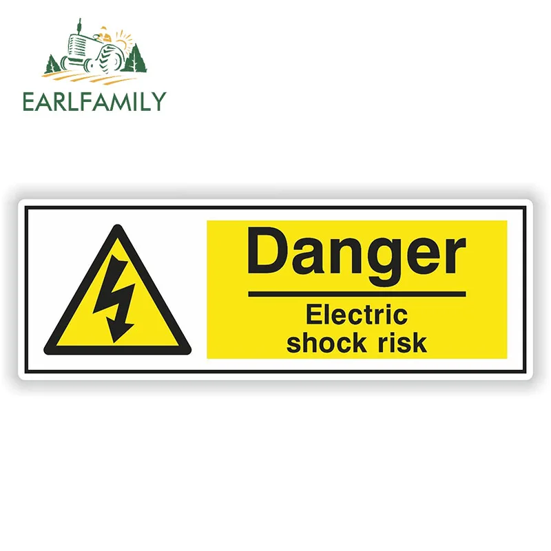 EARLFAMILY DANGER ELECTRIC SHOCK RISK Warning Sticker for Bumper Laptop ...