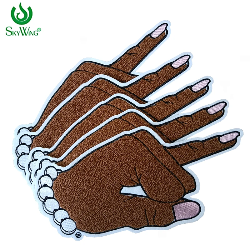 Hot Selling Large Greek AKA Sorority Chenille Pinky Hand Sign Finger ...