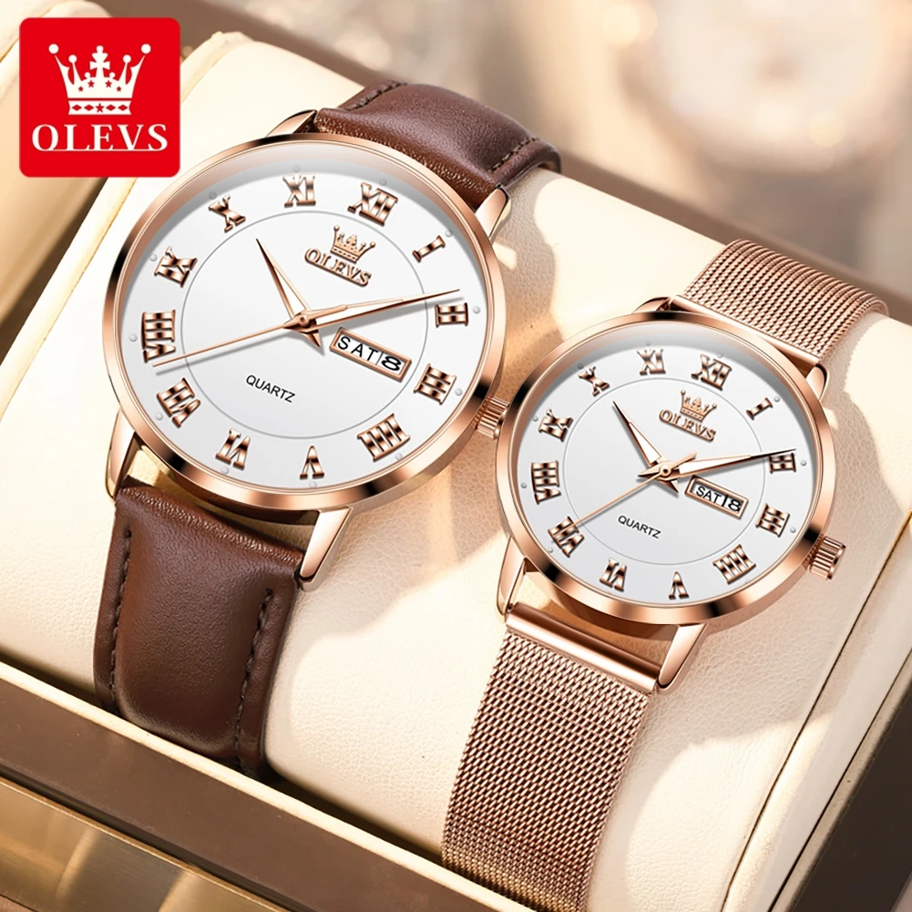 OLEVS-2920-Roman-Scale-Couple-Watches-Dual-Calendar-Original-Quartz ...