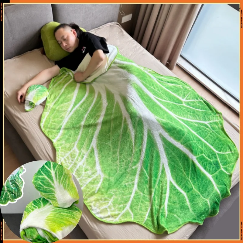 Baby-Cabbage-Blanket-Funny-Cabbage-Blanket-Flannel-Leisure-Living-Room ...