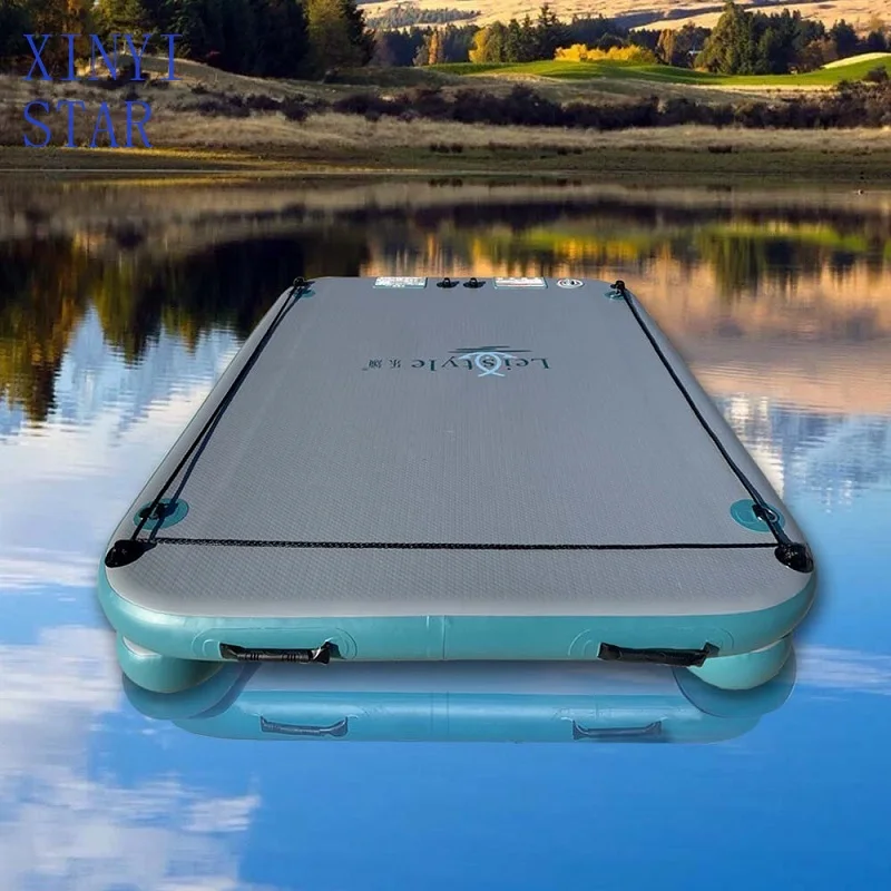 Inflatable Lake Float Swimming Water Platform Floating Island Dock Raft ...