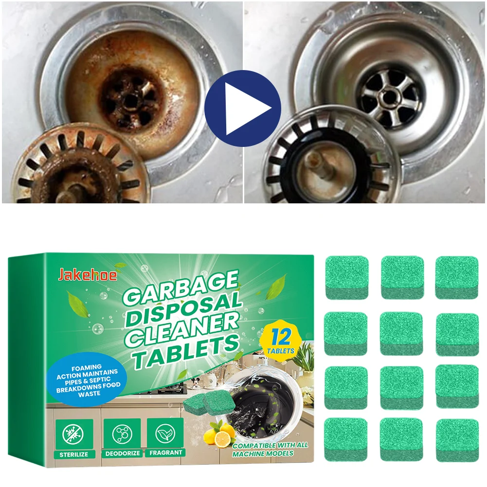 12pcs-Drain-Pipe-Cleaning-Tablets-Sink-Drain-Cleaner-and-Deodorizer ...