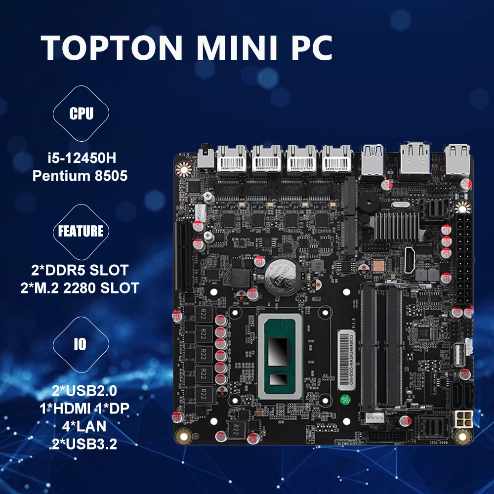 Super-Deal-Intel-Core-i5-12450H-Pentium-8505-six-Bay-NAS-Monster-Board ...