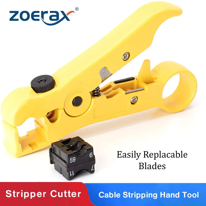 Zoerax Cutter And Stripper For Cat5 Cat6 Flat Or Round Stp/utp Cable ...