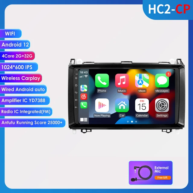 3G+32G Carplay Android 12 9'' 8 Core Car Radio Multimedia Stereo for ...