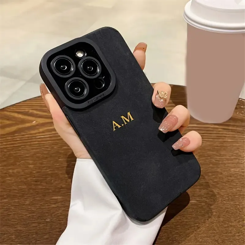 Luxury Personalized Customized Golden DIY Name Initials Faux Leather ...