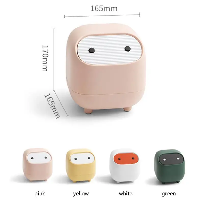 POUBELLE DE TABLE,Green--Petite poubelle de bureau mignonne, poubelle ...