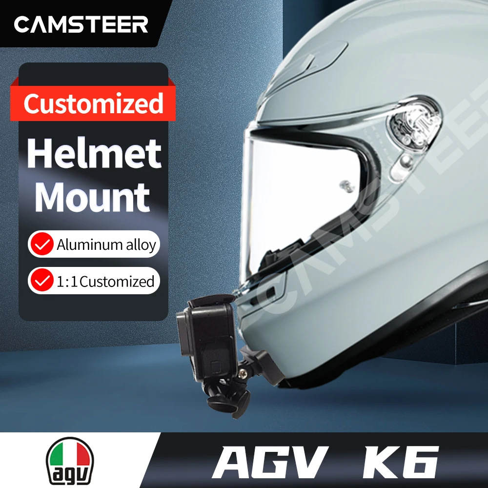AGV K6 Aluminum Customized Motorcycle Helmet Chin Mount for GoPro11 10 ...