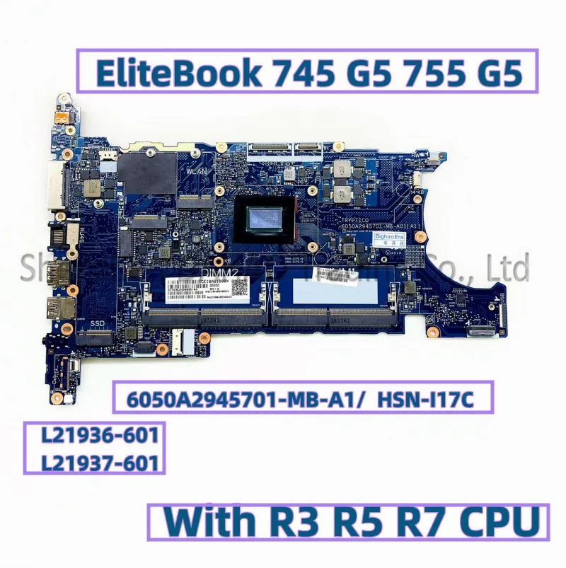 6050A2945701-MB-A1 HSN-I17C For HP EliteBook 745 G5 755 G5 Laptop ...
