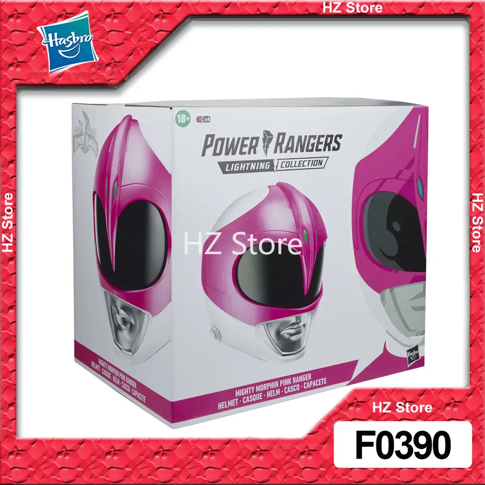 Hasbro Mighty Morphin Power Rangers réplica de casco rosa con soporte ...