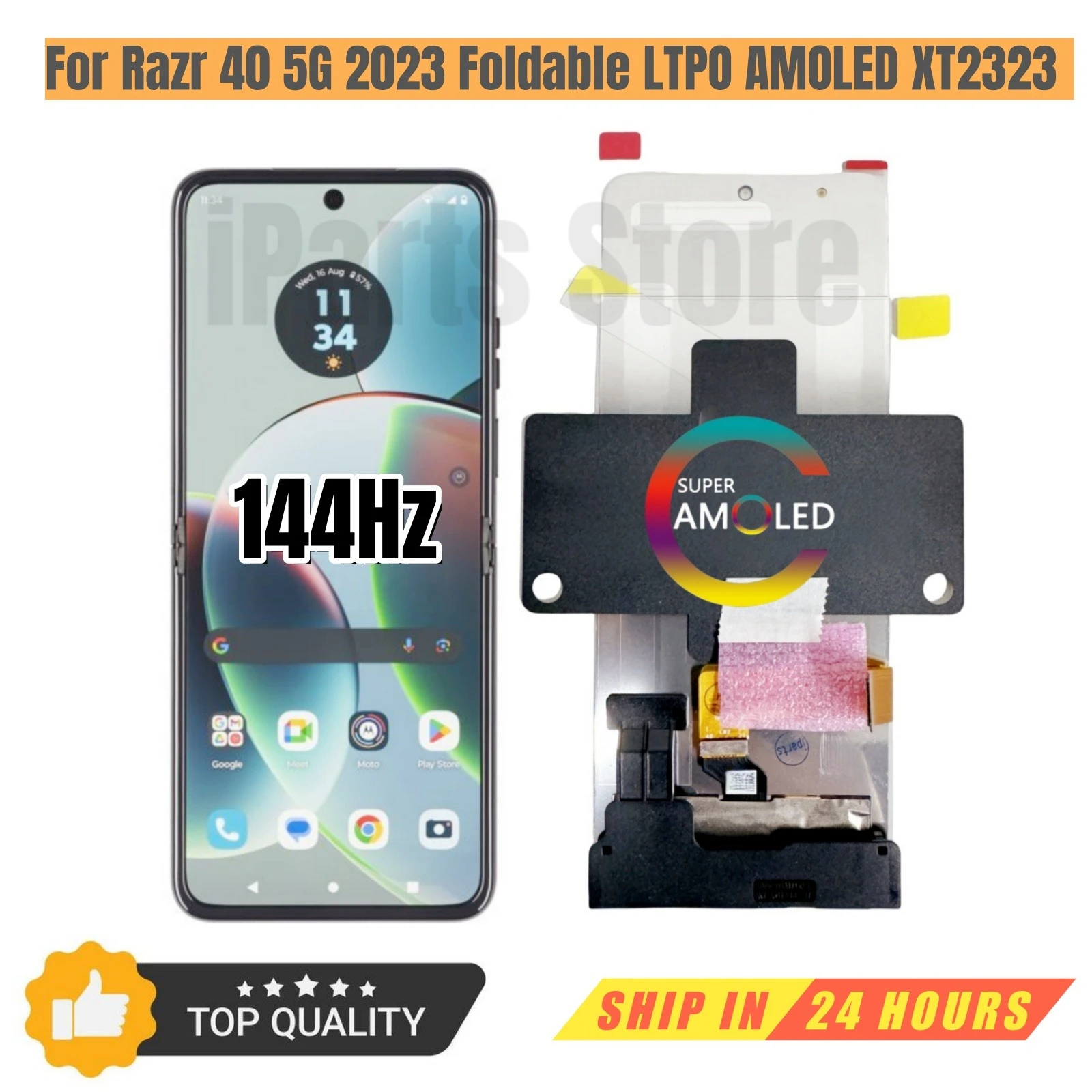 Pantalla AMOLED LTPO plegable de repuesto iParts para Motorola Razr 40 ...