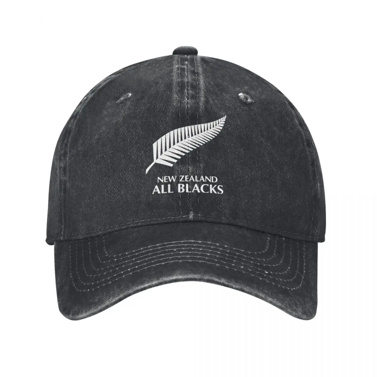 New-Zealand-All-Blacks-Unisex-Baseball-Caps-Rugby-Ball-Distressed-Denim ...