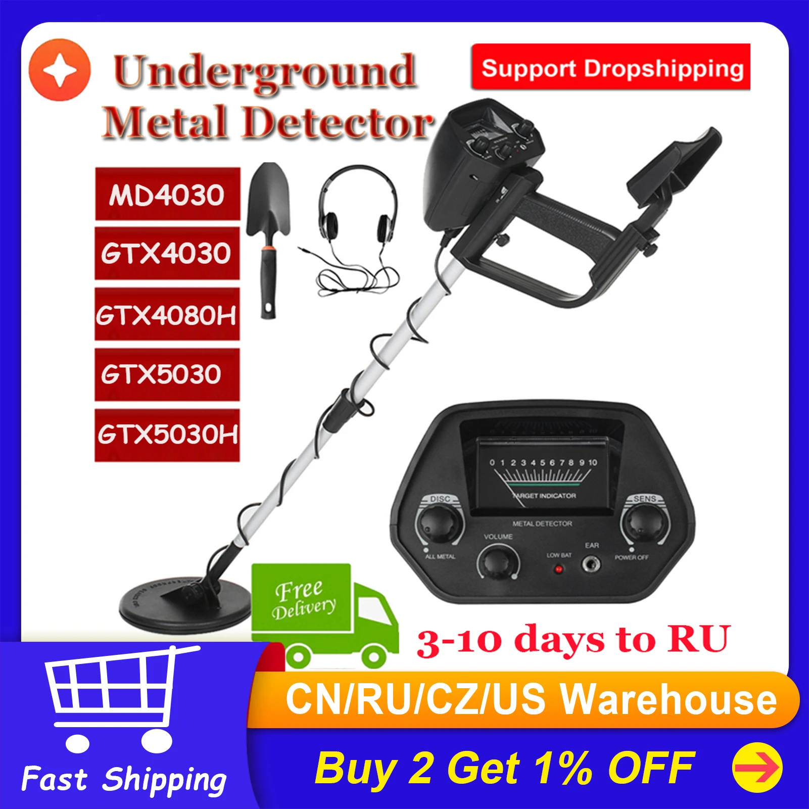Metal Detector Professional Gold Pinpointer Underground Gold Detector ...