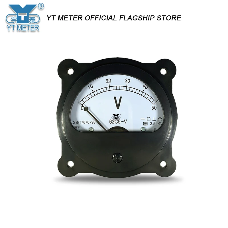 62C5 DC voltmeter circular instrument 5V 10V 15V 20V 30V 50V 100V 150V ...