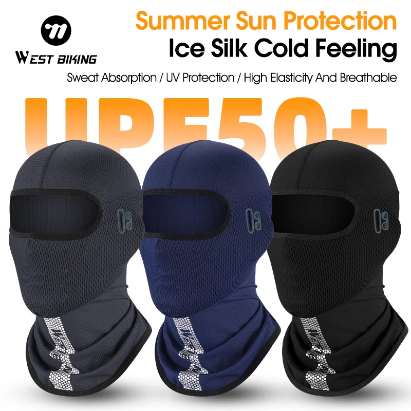 WEST BIKING Summer Balaclava For Men Cycling Caps With Visor Full Face ...