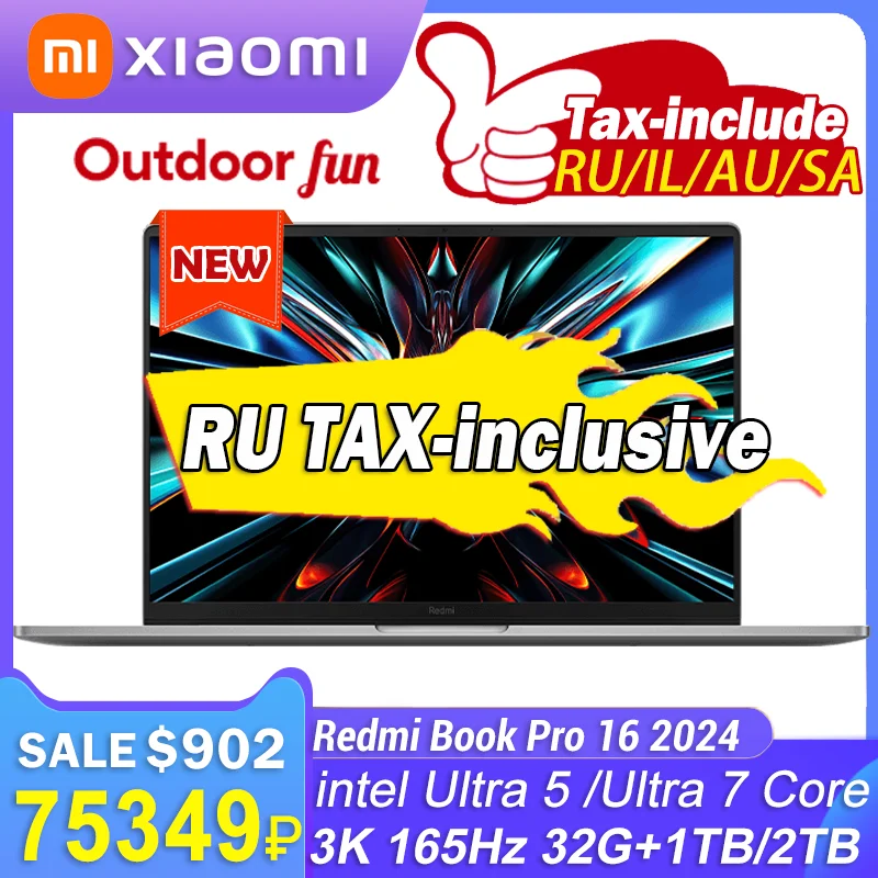 Xiaomi RedmiBook 16 Laptop 2024 13th intel i5-13500H Xe Graphics 16GB ...