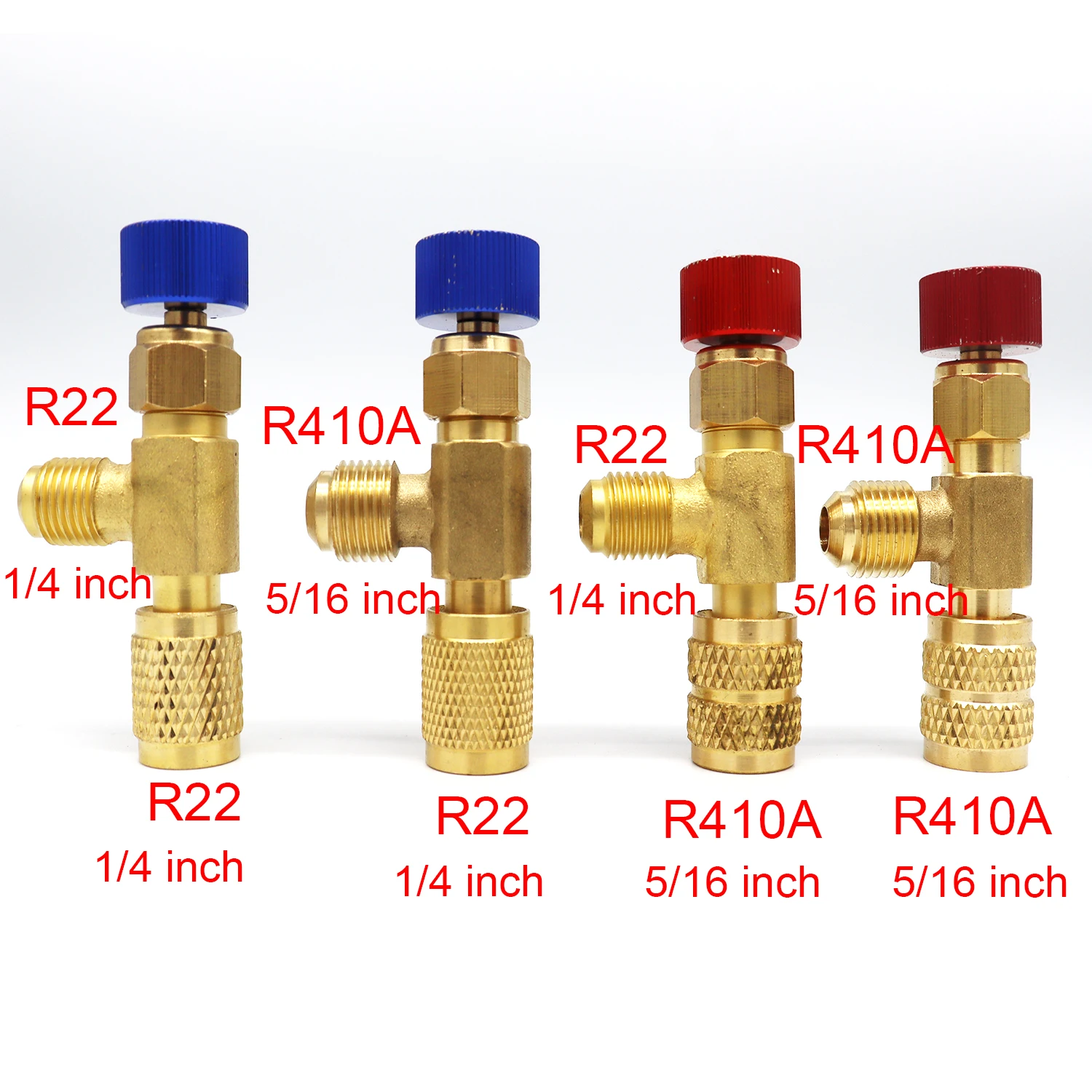 Generic Liquid Safety Valve R410a R22 Air Conditioning Refrigerant 1/4 Inches Safety Adapter ...