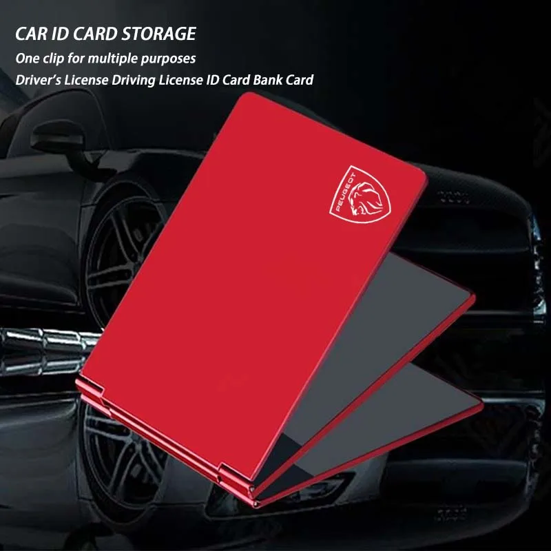 Car-Driver-S-License-Cover-Metal-Key-Card-ID-Bag-For-Peugeot-408-X-5008 ...