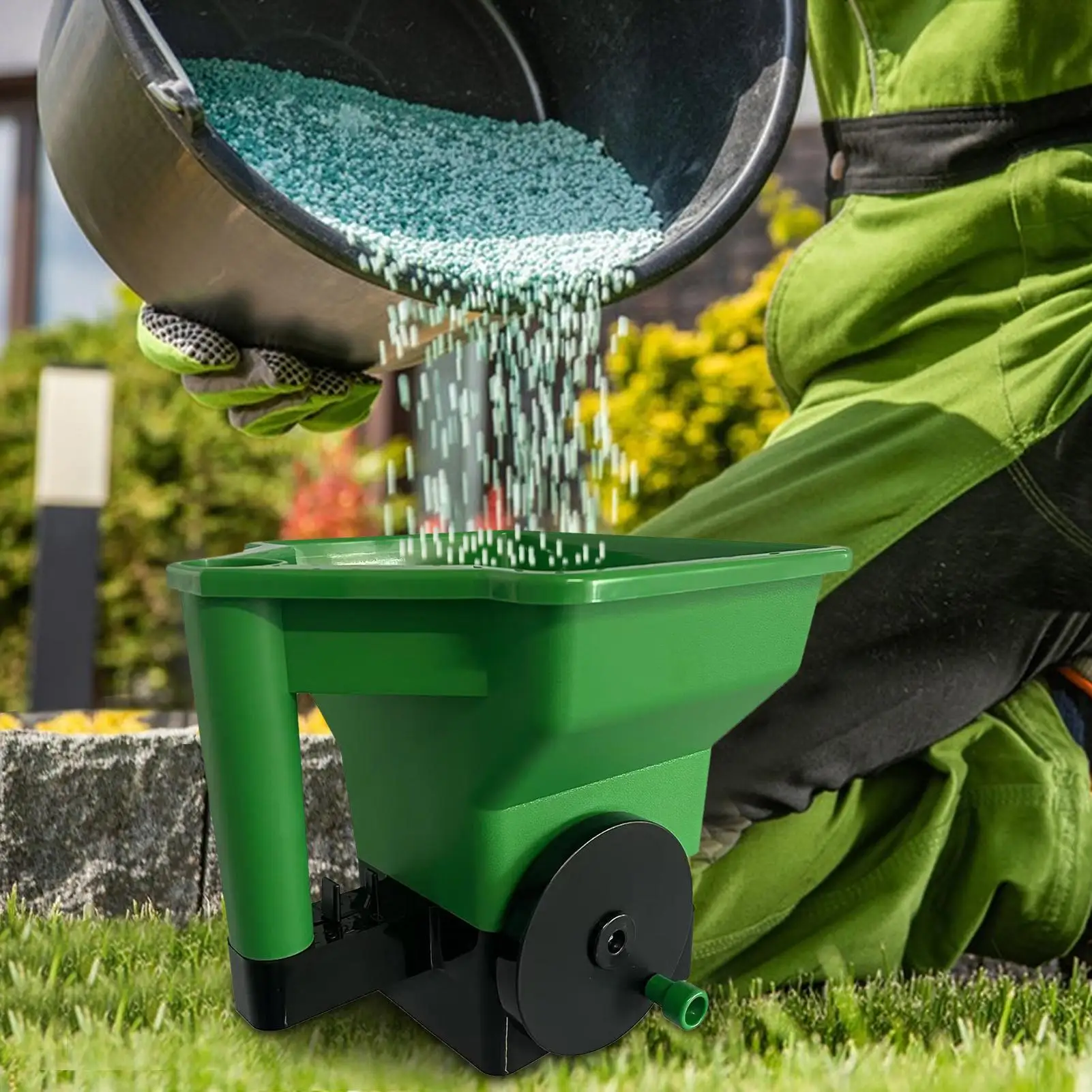 Hand Held Spreader Lawn Seeder Fertilizer Spreader Garden Tool for ...